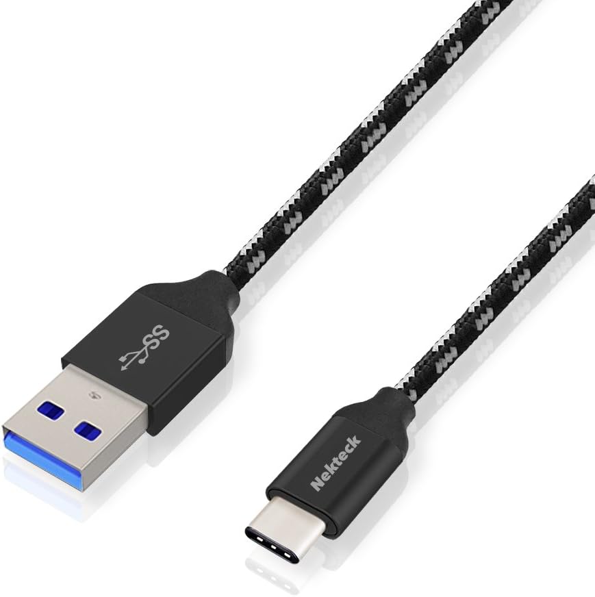 USB Type C Cable, Nylon Braided USB-C to USB Type A Male Data & Chargi ...